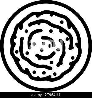 refried beans mexican cuisine line icon vector illustration Stock ...