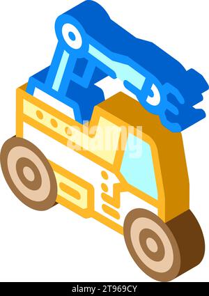 mobile robot autonomous delivery isometric icon vector. mobile robot ...