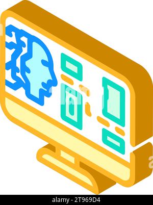 ai routing autonomous delivery isometric icon vector illustration Stock ...