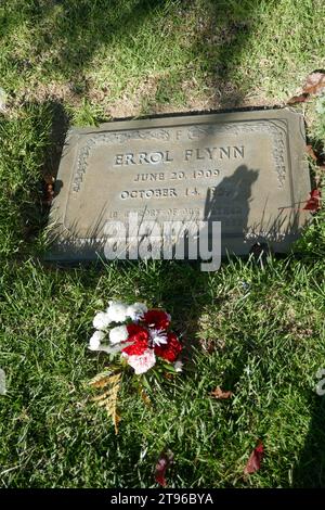 Errol Flynn grave Forest Lawn Cemetery Los Angeles California USA Stock ...