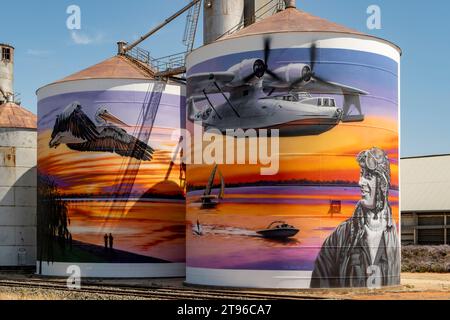 Flying Boat Silo Art by Tim Bowtell, Lake Boga, Victoria, Australia ...
