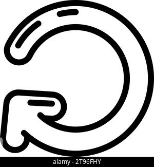 circular arrow cyclic operation line icon vector illustration Stock ...
