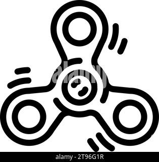 Bubble fidget icon outline vector. Popit toy. Sensory game color flat ...