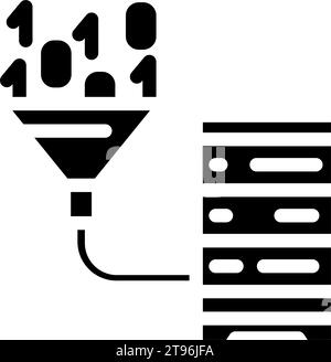 data integration database glyph icon vector illustration Stock Vector ...