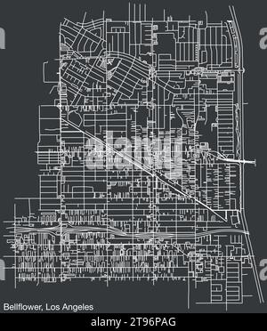 Street roads map of the CITY OF BELLFLOWER, LOS ANGELES CITY COUNCIL ...