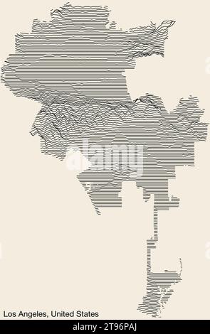 Vector city map of Los Angeles with well organized separated layers ...