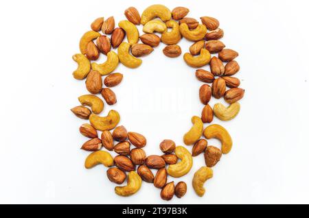 The border frame is made of a mix of nuts Stock Photo - Alamy