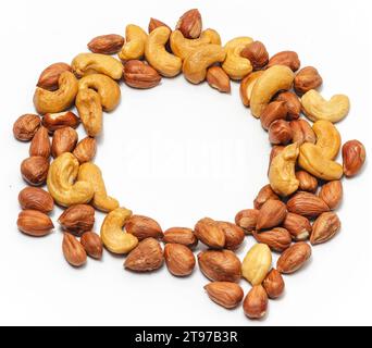 border frame is made of a mix of nuts Stock Photo - Alamy