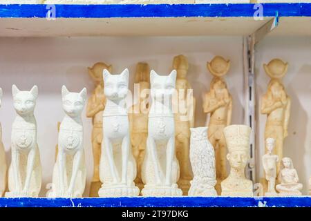 Alabaster factory products in the souvenir shop. Culture and traditions ...