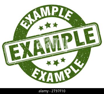example stamp. example round sign. label on transparent background ...