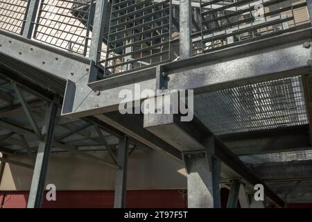 fire escape staircase, pedestrian passage for emergency exit ...