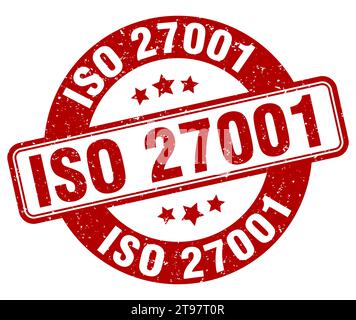 iso 27001 round stamp isolated on transparent background. iso 27001 ...