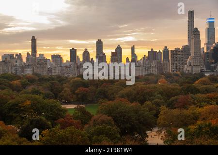 Sunrise over Central Park, New York City, United States of America ...