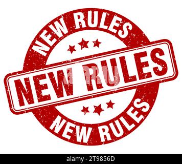new rules stamp. new rules sign. round grunge label Stock Vector Image ...