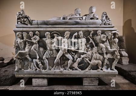 Rome, Italy. The Capitoline Museum. Battle between Horatii and Curiatii ...