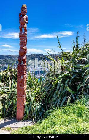 Summit of Mt. Victoria outside Wellington New Zealand with a cannon ...