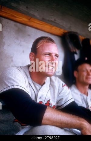 FL - MARCH, 1957: Gus Zernial #30 of the Kansas City Athletics sits in ...