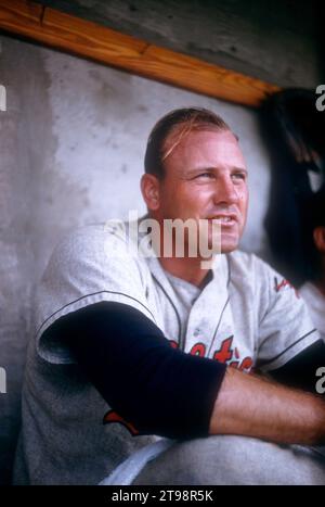 FL - MARCH, 1957: Gus Zernial #30 of the Kansas City Athletics sits in ...