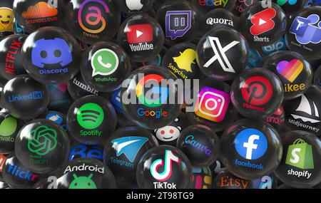 Social Media, Social Media Logos Visual Presentation - Background ...