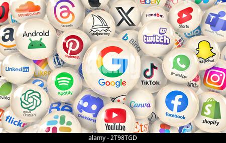 Social Media, Social Media Logos Visual Presentation - Background ...