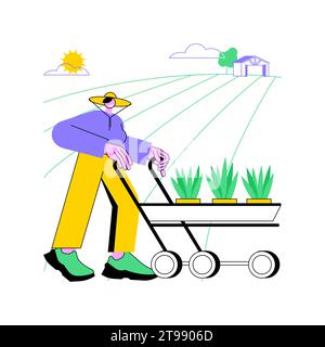 Reducing tillage isolated cartoon vector illustrations Stock Vector ...