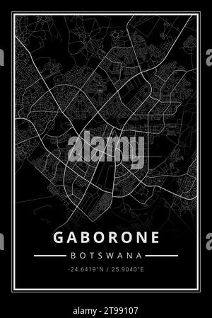 Botswana Black Silhouette Map Stock Photo - Alamy