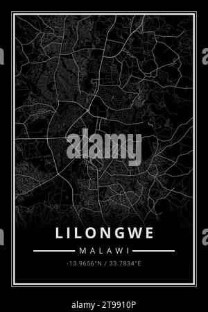 Map of Malawi in Africa Stock Photo - Alamy