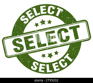 select stamp. select sign. round grunge label Stock Vector Image & Art ...