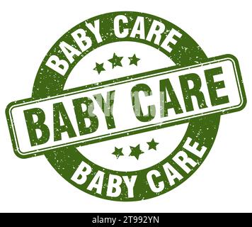 baby care stamp. baby care sign. round grunge label Stock Vector Image ...