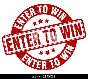 enter to win stamp. enter to win sign. round grunge label Stock Vector ...