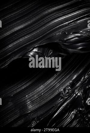 Texture of black mascara for eyelashes isolated on white background ...