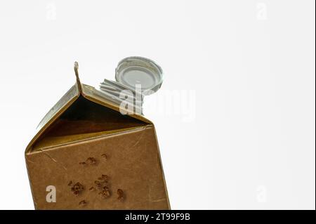 danish milk carton with the new screw cap, Denmark, November 22, 2023 ...