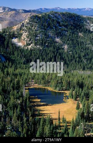 Pond at headwaters of Crawfish Creek from Elkhorn Crest Trail, North ...