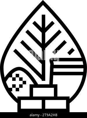 future materials line icon, outline symbol, vector illustration ...