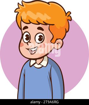 children portrait cartoon vector illustration Stock Vector Image & Art ...