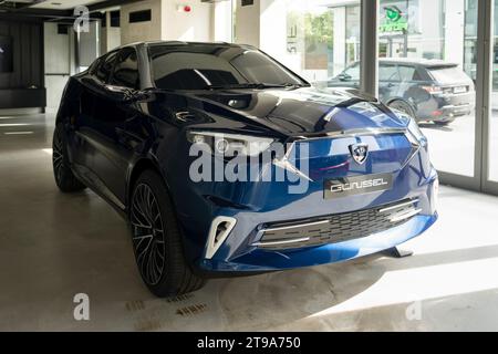 Lefkose, North Cyprus- October 24, 2023: Gunsel electric vehicles which ...
