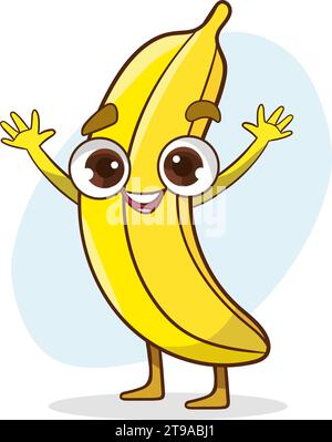 cartoon crazy happy banana Stock Vector Image & Art - Alamy