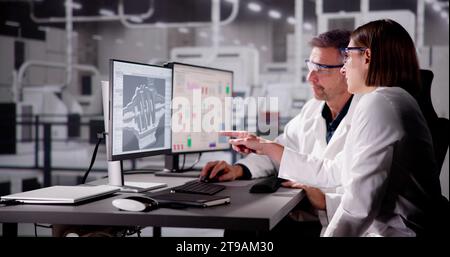 3D Software Engineer Developing Engineering Design Models Stock Photo ...