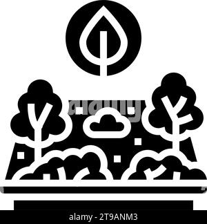 green roofs living glyph icon vector illustration Stock Vector Image ...