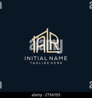 AR initial monogram with building logo design ideas Stock Vector Image ...