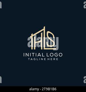 letter hs house construction logo vector Stock Vector Image & Art - Alamy
