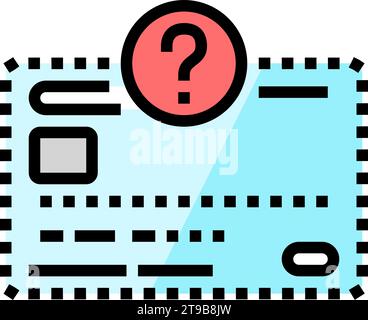 lost card bank payment icon color illustration Stock Vector Image & Art ...