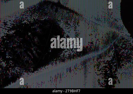 damaged LCD screen with cracks, full-frame background Stock Photo - Alamy