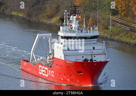 Offshore Support Vessel Geo Ocean III passing the Kiel Canal Stock ...
