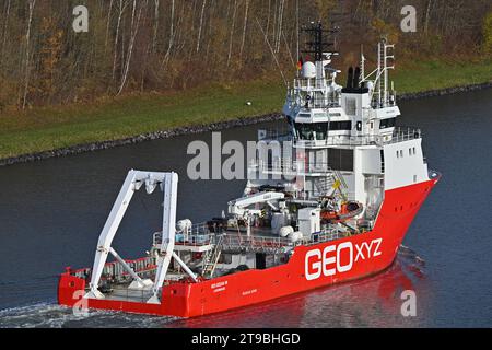 Offshore Support Vessel Geo Ocean III passing the Kiel Canal Stock ...