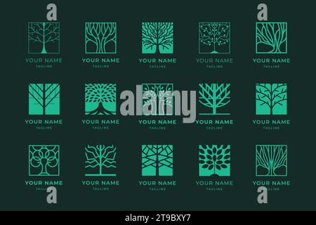 Abstract circle shape of tree roots or branches illustration, creative ...