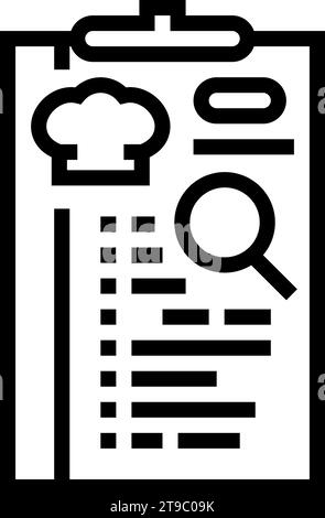 menu planning restaurant chef line icon vector illustration Stock ...