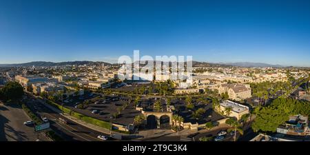 Aerial view of Paramount Studios in Hollywood, ca. 1947. The lot covers ...
