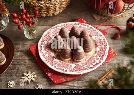 Beehives or wasp nests on a plate - traditional Czech no-bake Christmas ...