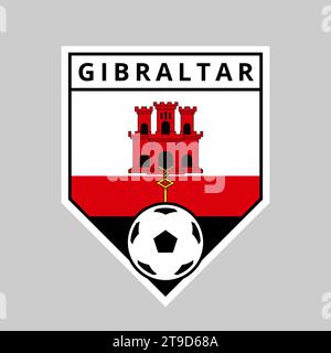 Illustration of Shield Team Badge of Gibraltar for Football Tournament ...